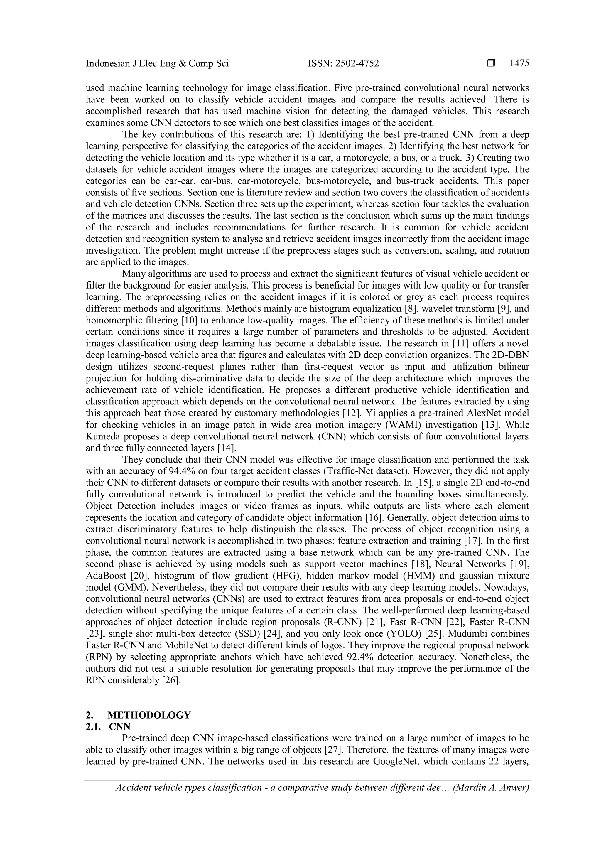 Accident vehicle types classification: a comparative study between different deep learning ...
