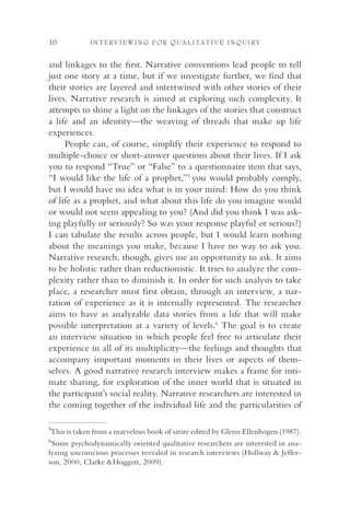 Interviewing For Qualitative Inquiry A Relational Approach 1st ...