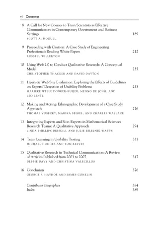 Qualitative Research In Technical Communication 1st James Conklin Ed | PDF