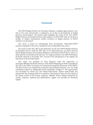 Budgeting Practices And Procedures In Oecd Countries Oecd | PDF