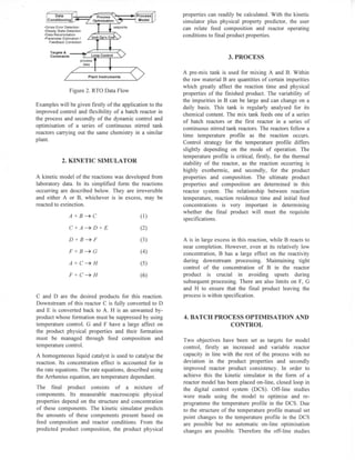 Application of a Reaction Kinetic Model for OnlLine Model Dynamic ...