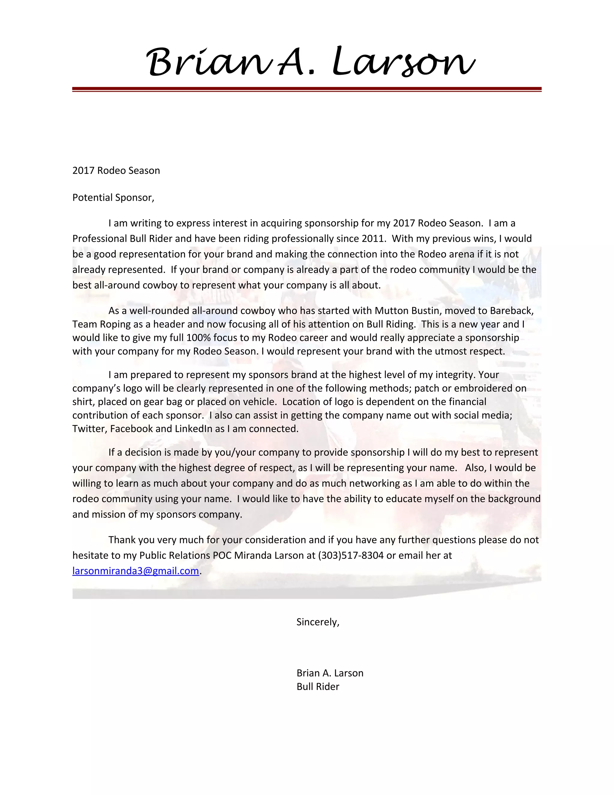 Sponsorship Letter | DOC