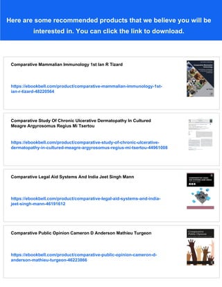 Comparative Mammalian Immunology Ian R Tizard | PDF