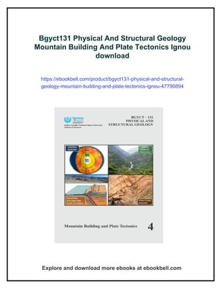 Bgyct131 Physical And Structural Geology Mountain Building And Plate ...