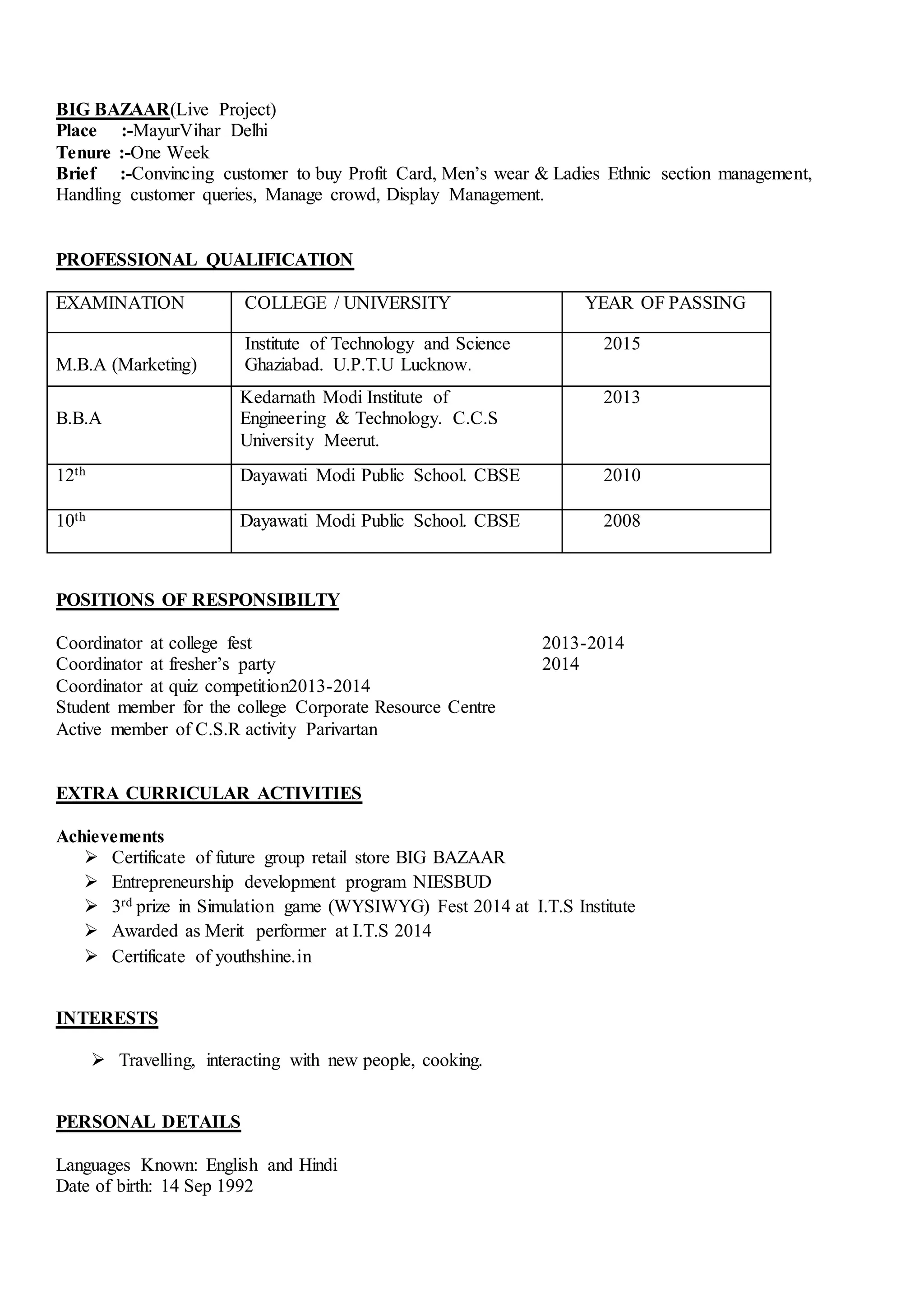 resume of ankit arora | PDF