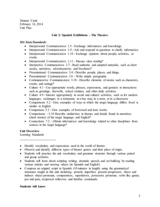 Lesson Plan - El Teatro | DOCX