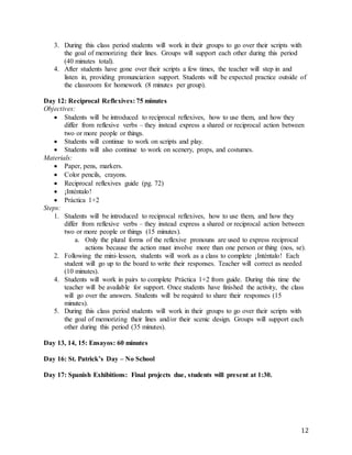 Lesson Plan - El Teatro | PDF