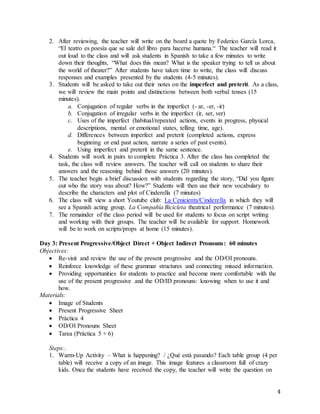 Lesson Plan - El Teatro | PDF