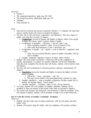 Lesson Plan - El Teatro | PDF