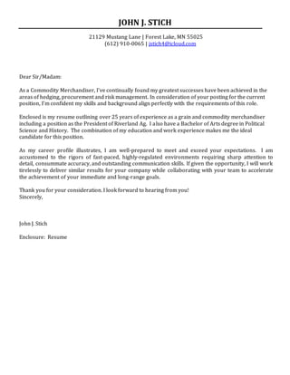 John Stich WORD Packet | DOCX