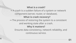 CRASH RECOVERY ppt for computer networks | PPTX