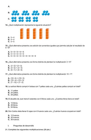 prueba matematica segundo basico | DOC