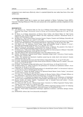 Augmented Diffuser for Horizontal Axis Marine Current Turbine | PDF
