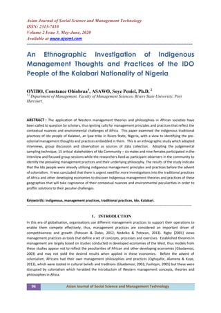 An Ethnographic Investigation of Indigenous Management Thoughts and ...