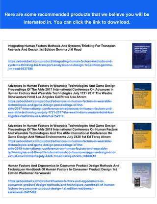 Human Factors And Design Yuri Kuzmich Spirochkin | PDF