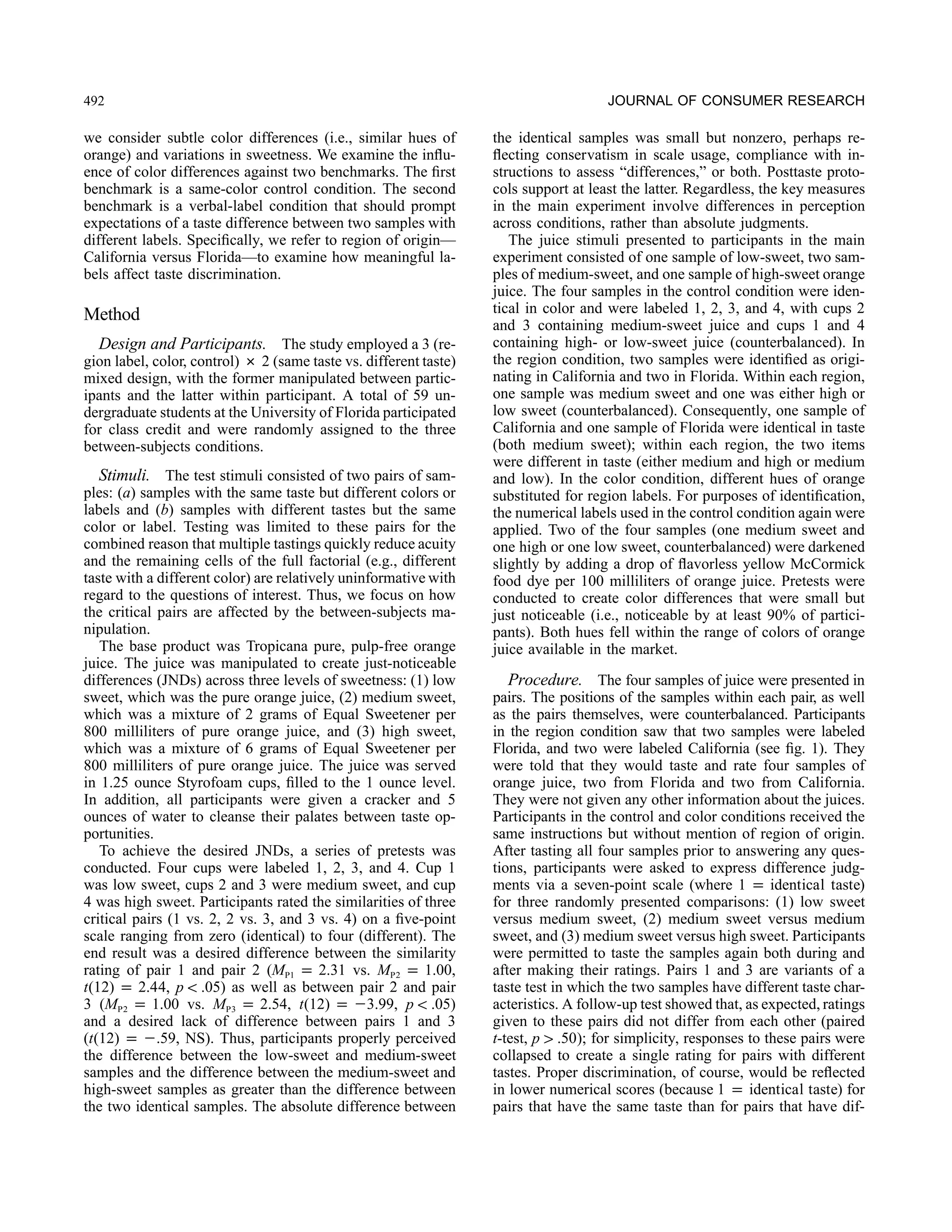 Taste Perception: More than meets the Tongue | PDF
