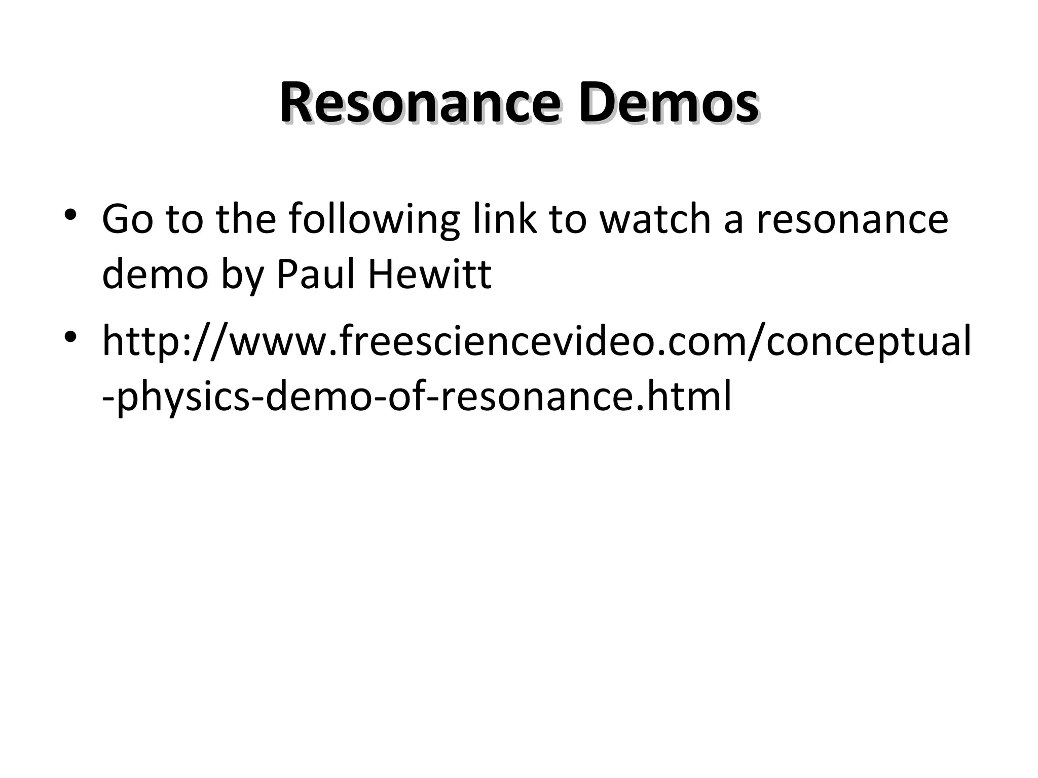 resonance | PPT