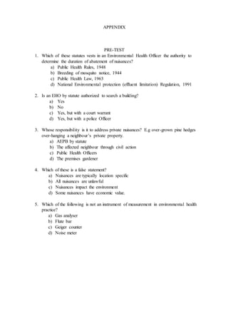 SYNERGY FOR THE PREVENTION OF NUISANCES IN FCT-AEPB Paper | DOCX