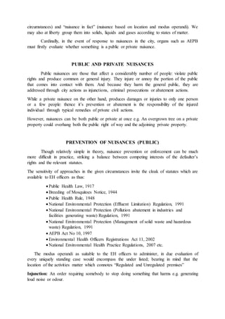 SYNERGY FOR THE PREVENTION OF NUISANCES IN FCT-AEPB Paper | DOCX