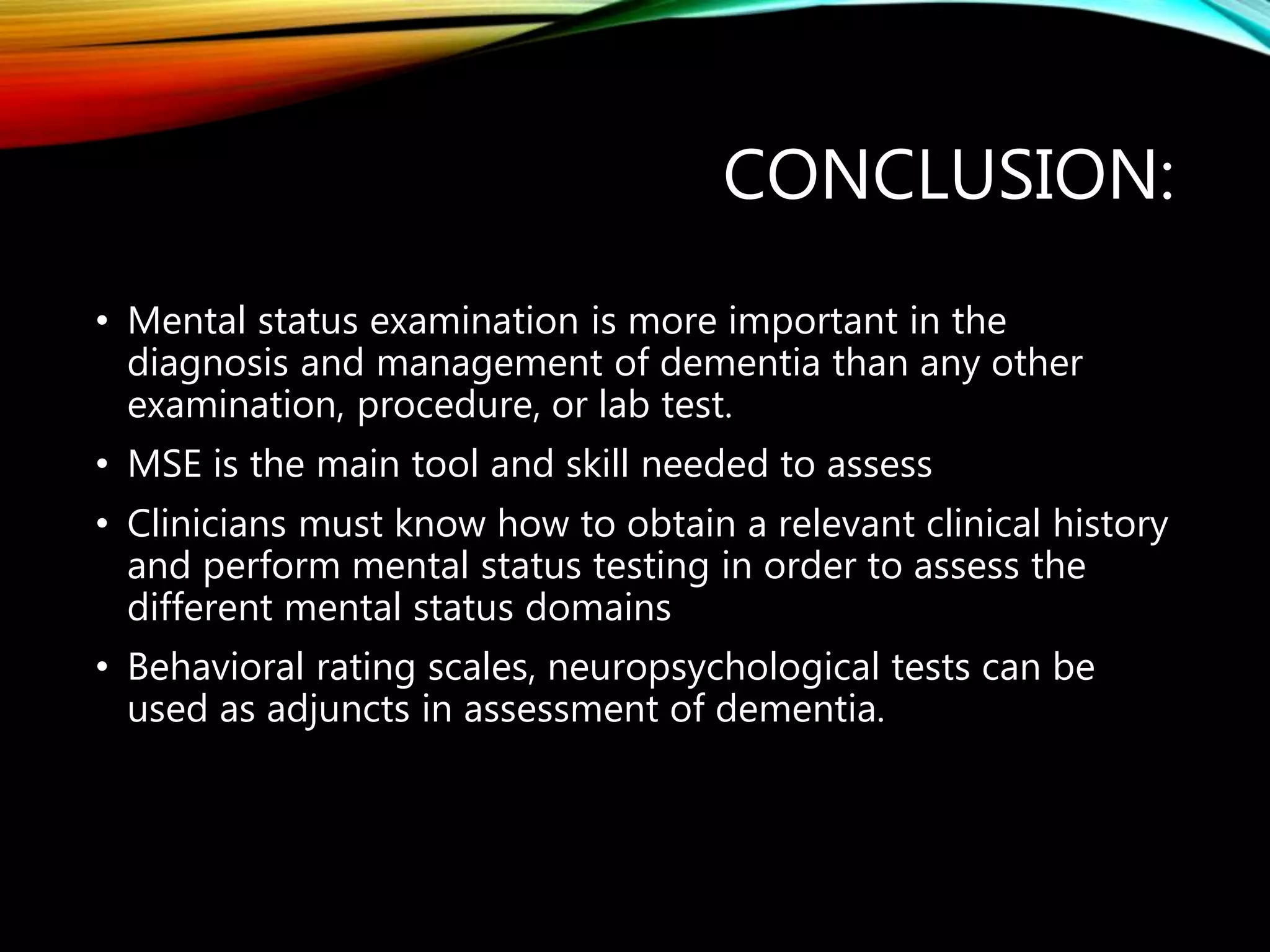 APPROACH TO A PATIENT WITH DEMENTIA | PPTX | Brain and Nervous System ...