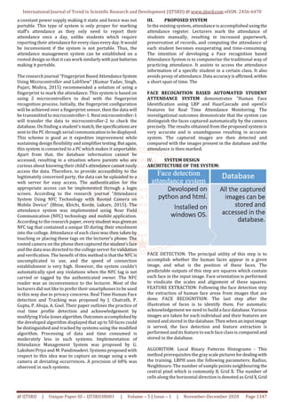 Face Recognition Based Automated Student Attendance System | PDF