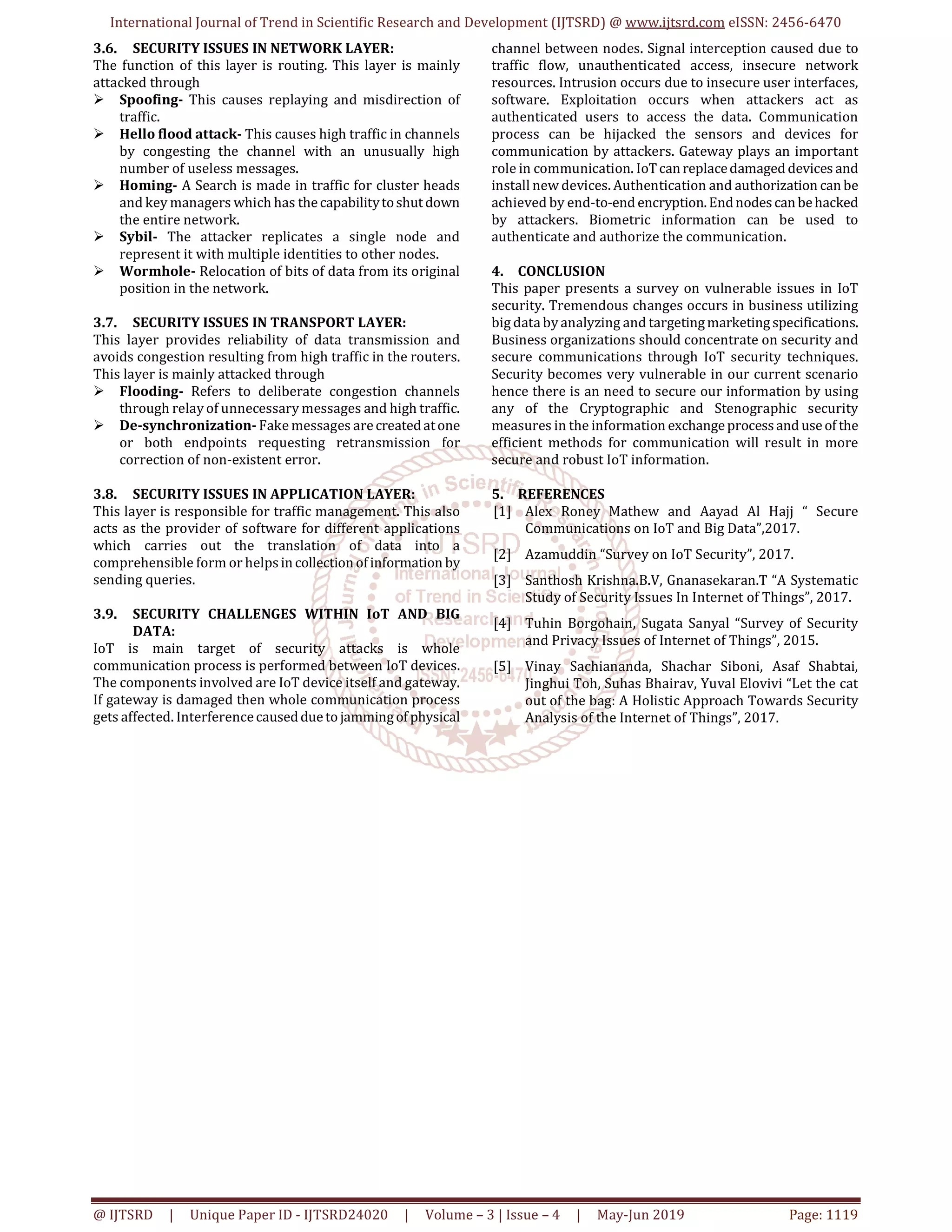 Review on Vulnerabilities of IoT Security | PDF