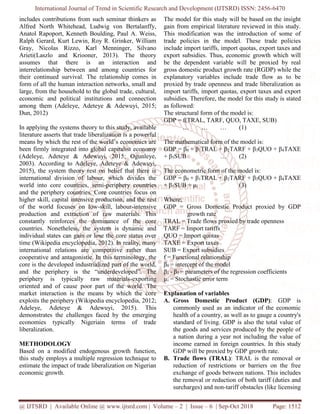 Trade Liberalization and Trade Flows in Nigeria An Aggregated Analysis ...