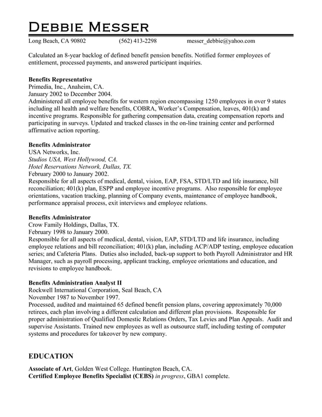 Debbie_Messer3 | DOC | Human Resources | Business