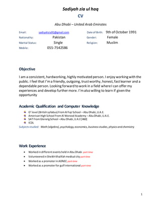 Sadiyah CV 2015 | DOCX