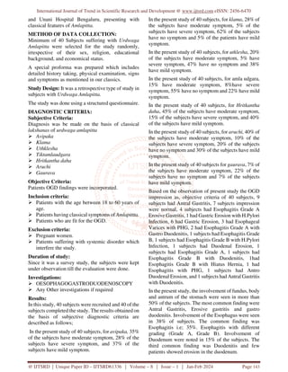 An Approach to the Diagnostic Study on Annavaha Srotodusti in Urdwaga ...