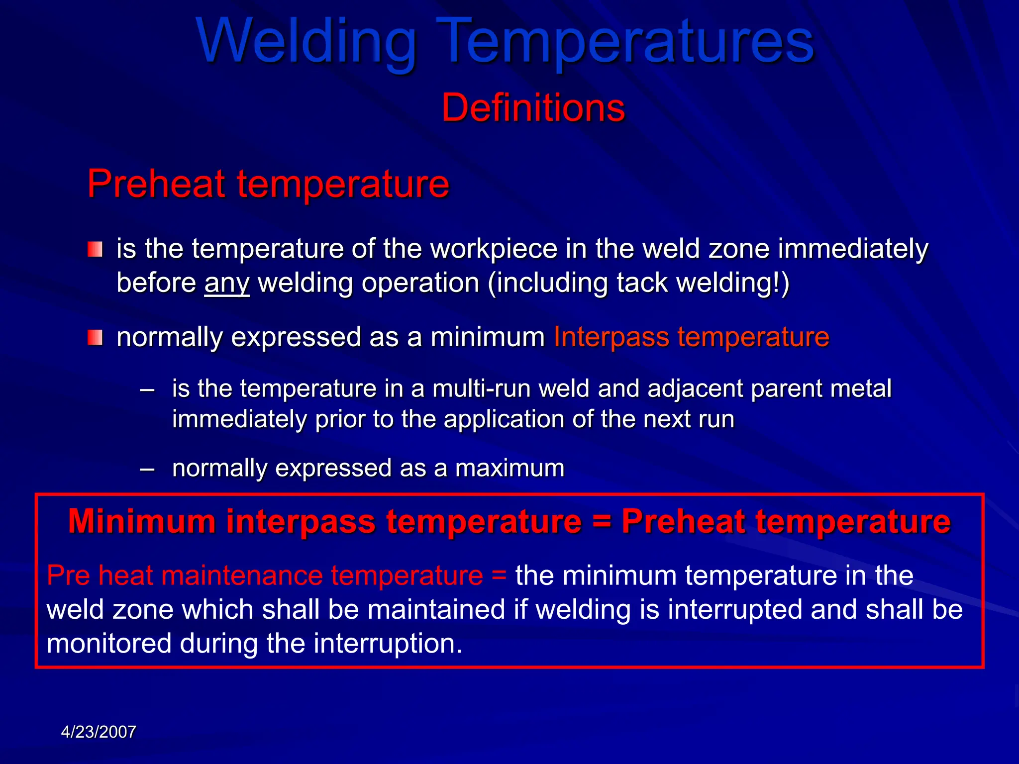 23 Application and Control of Pre-Heat.ppt