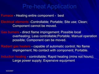 23 Application and Control of Pre-Heat.ppt
