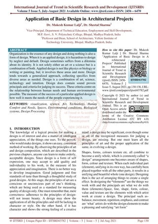 Application of Basic Design in Architectural Projects | PDF