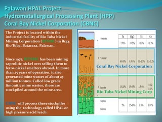 Sumitomo Metal Mining Co.,- Hydrometallurgical Processing Plant For Low ...