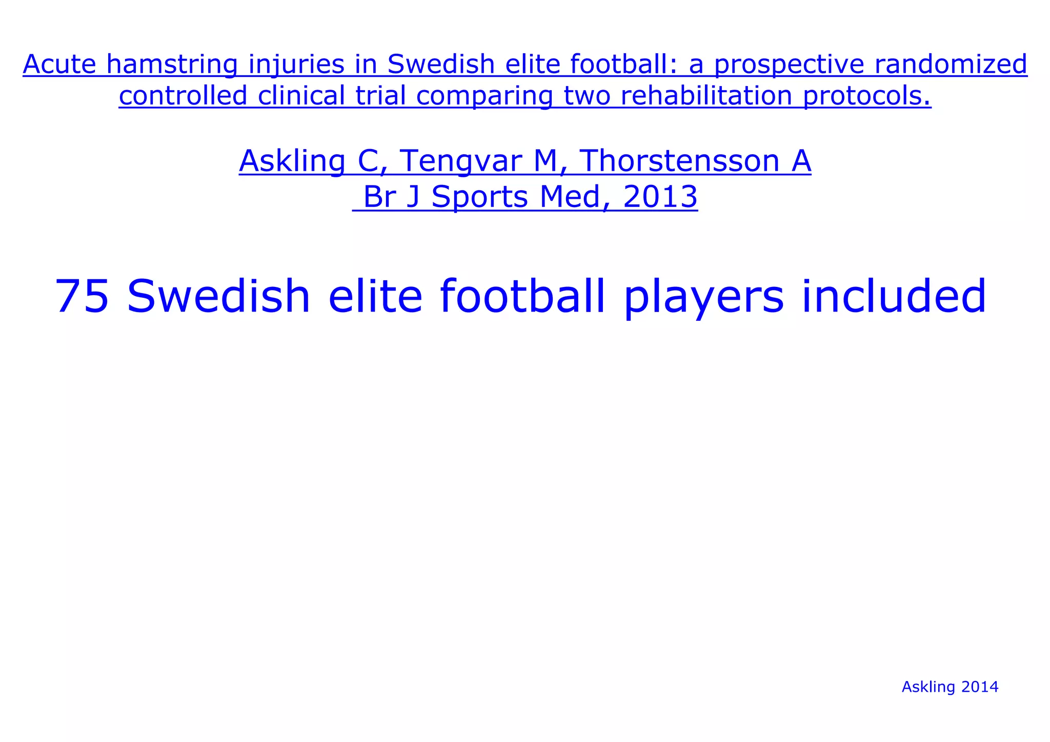 Carl Askling - Lengthening type of exercises are effective | PDF