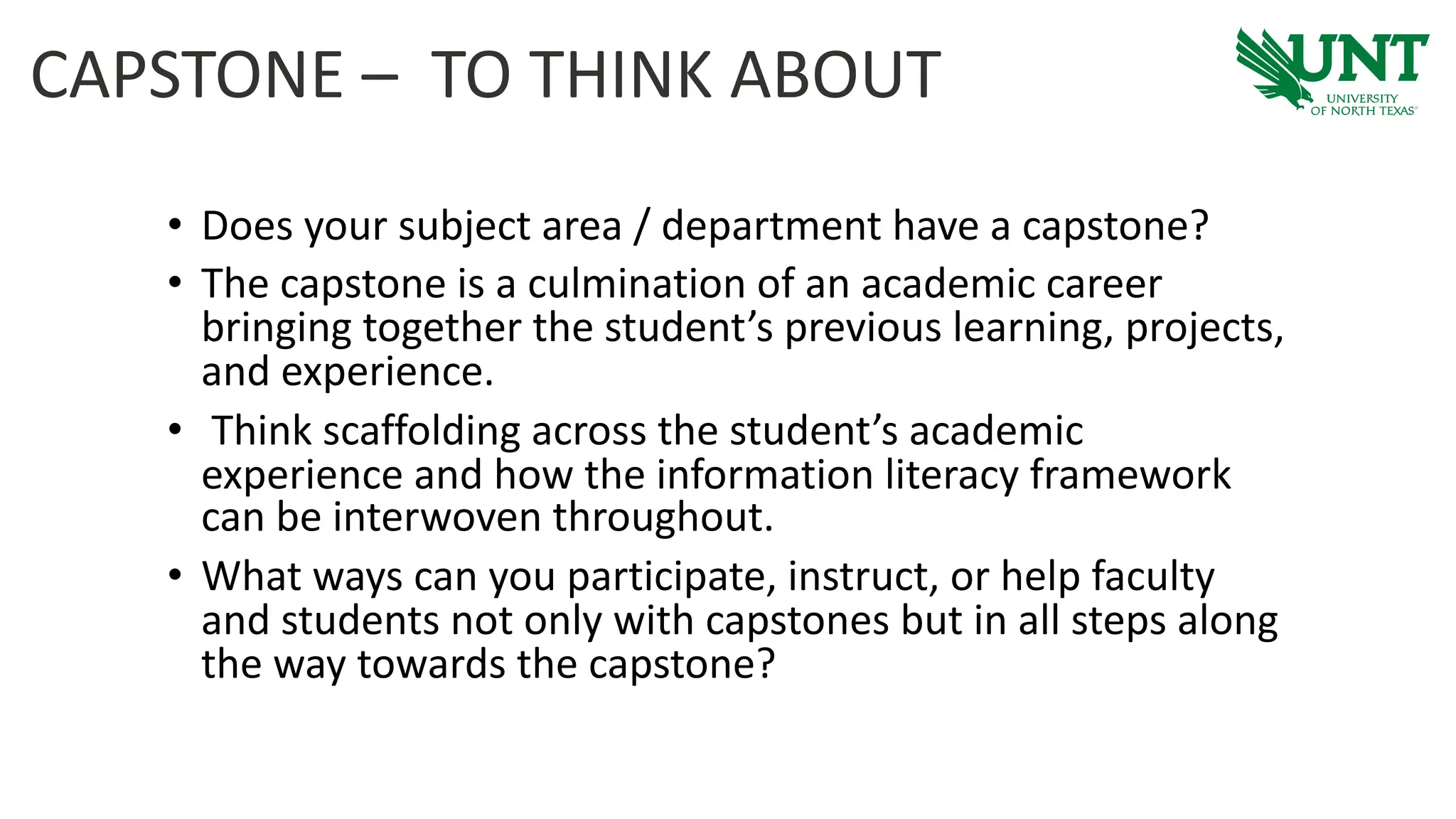 Capstone Experience Capstone Research Project | PPT