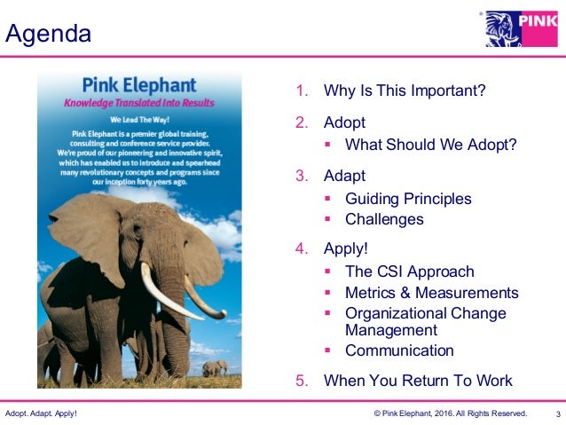Adopt Adapt and Apply IT Best Practices - David Ratcliffe Adopt Adapt and Apply IT Best Practices - David Ratcliffe