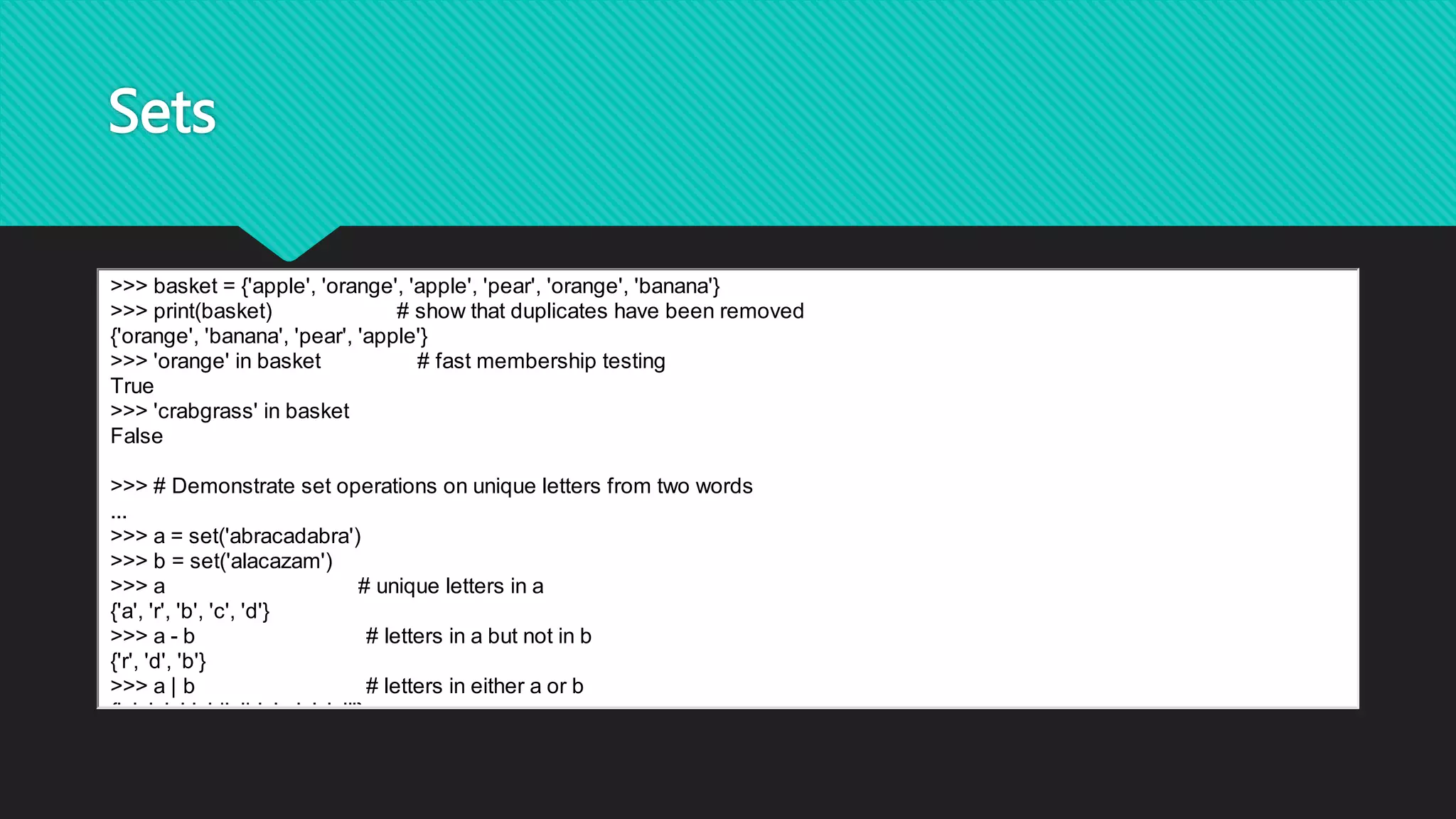 Python data structures | PPT