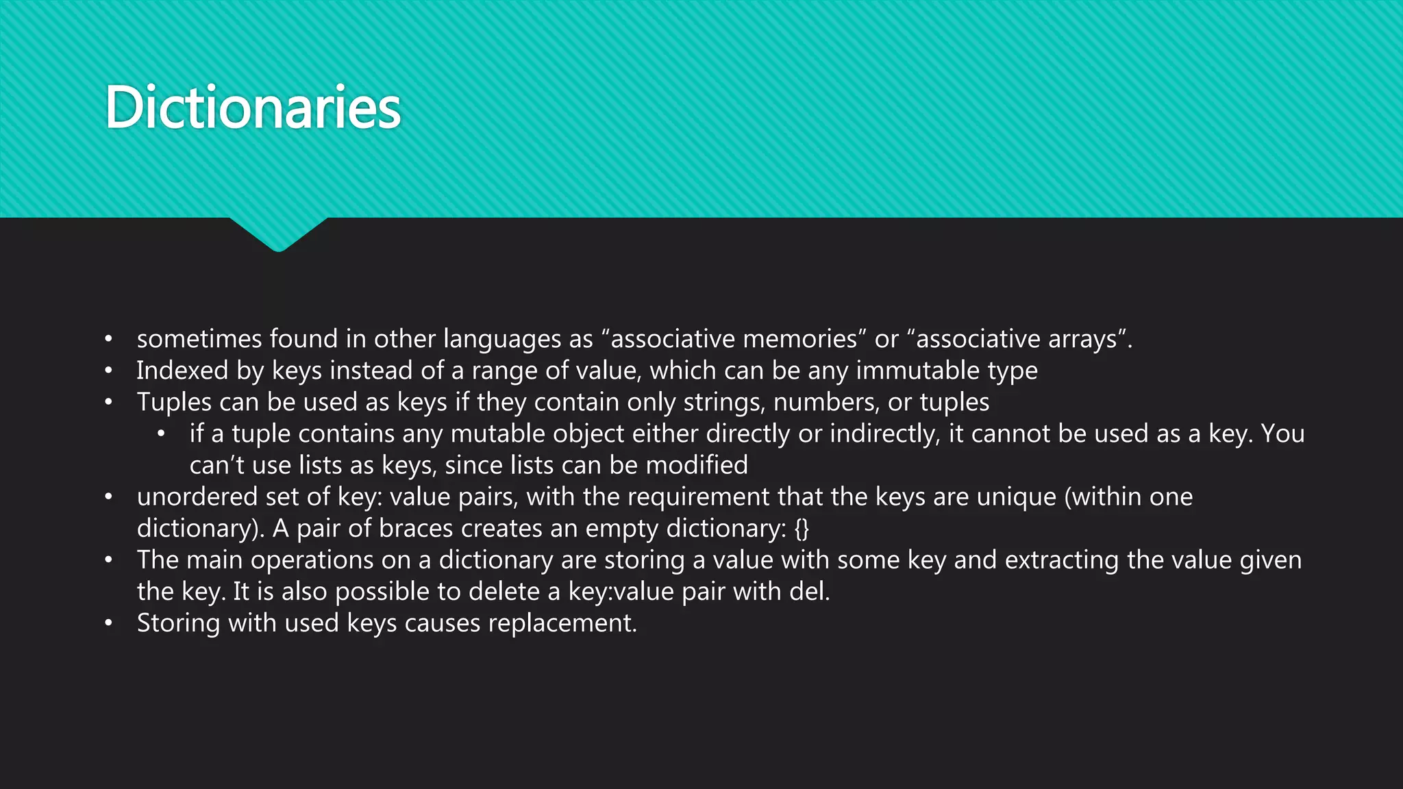 Python data structures | PPT