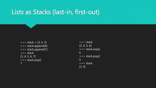 Python data structures | PPT