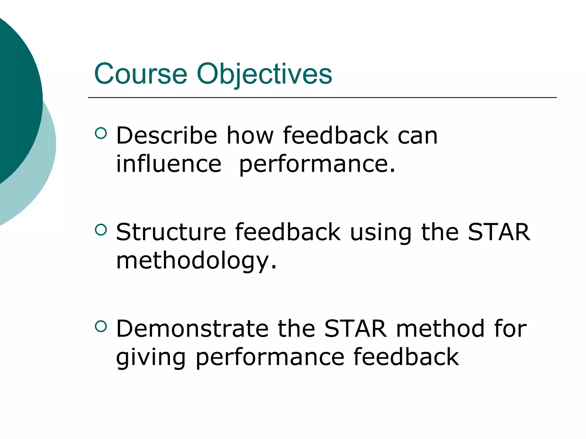 Providing Feedback to Improve Performance | PPT