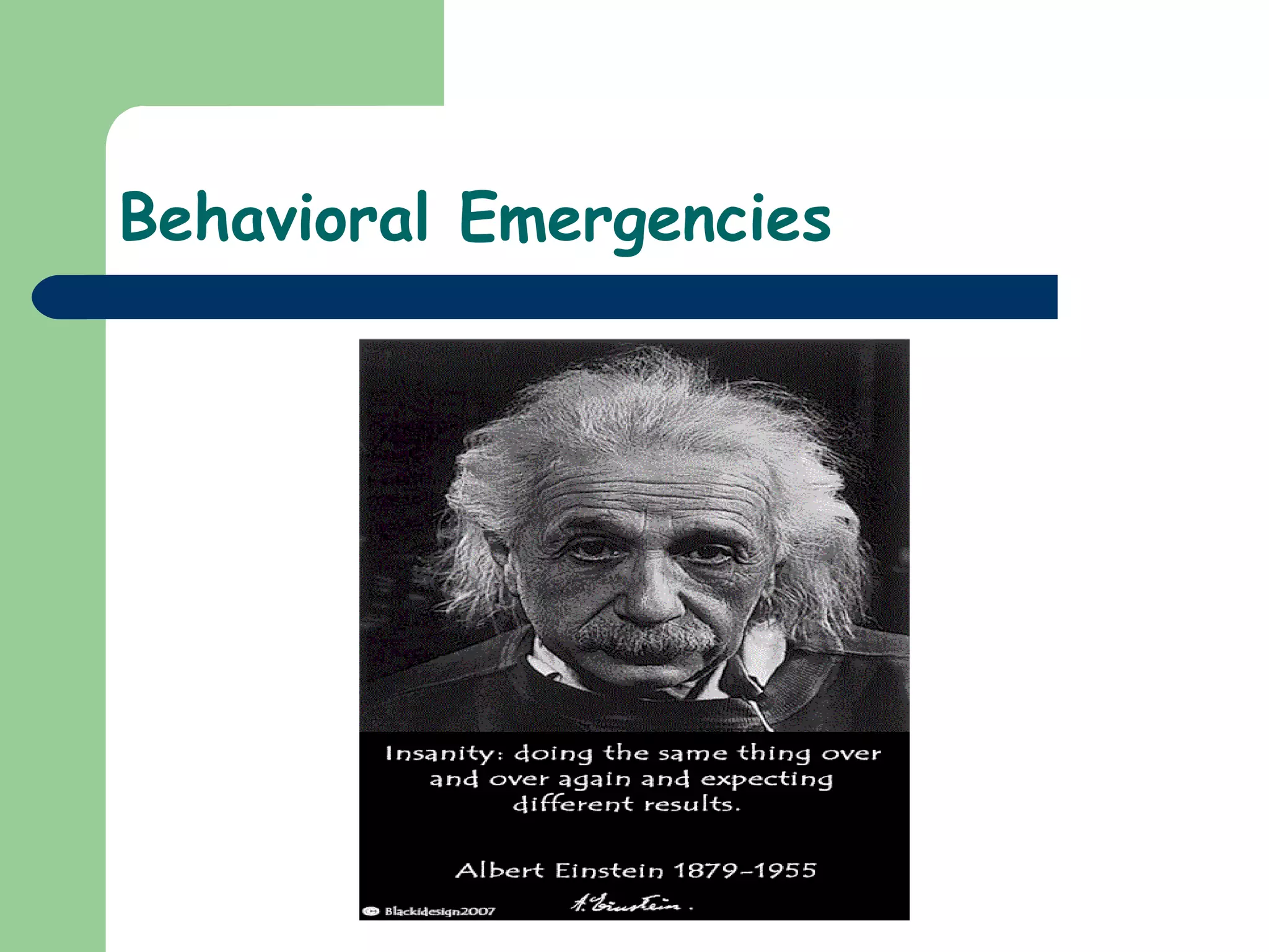 23)Behavioral Emergencies | PPT