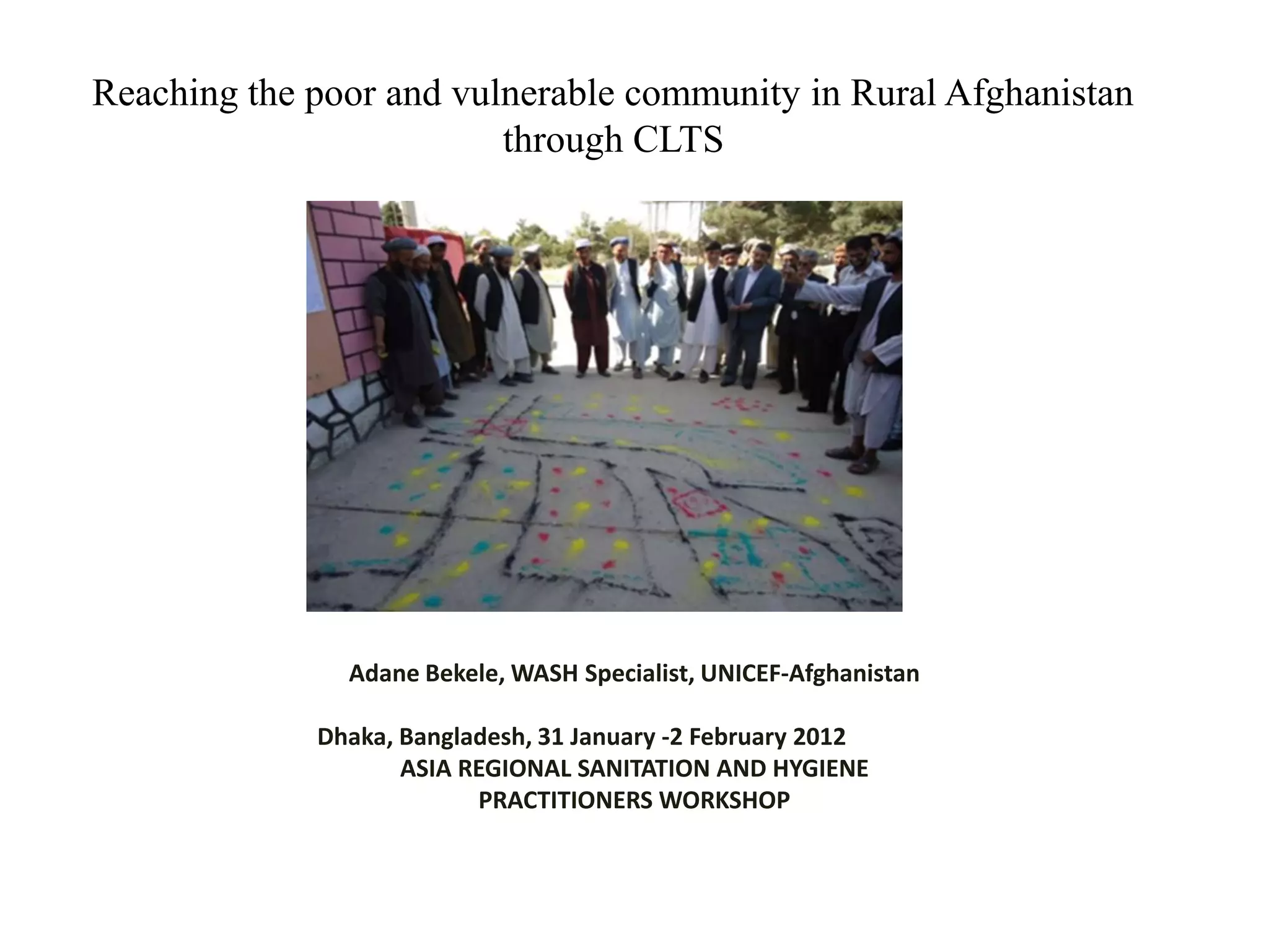 Reaching the poor and vulnerable community in Rural Afghanistan through ...