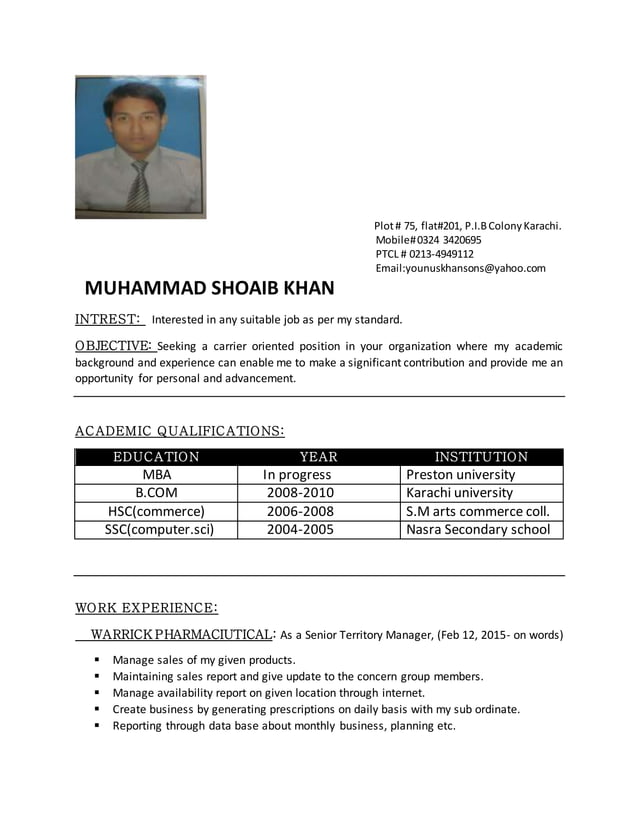 shoaib cv covering letter | DOCX