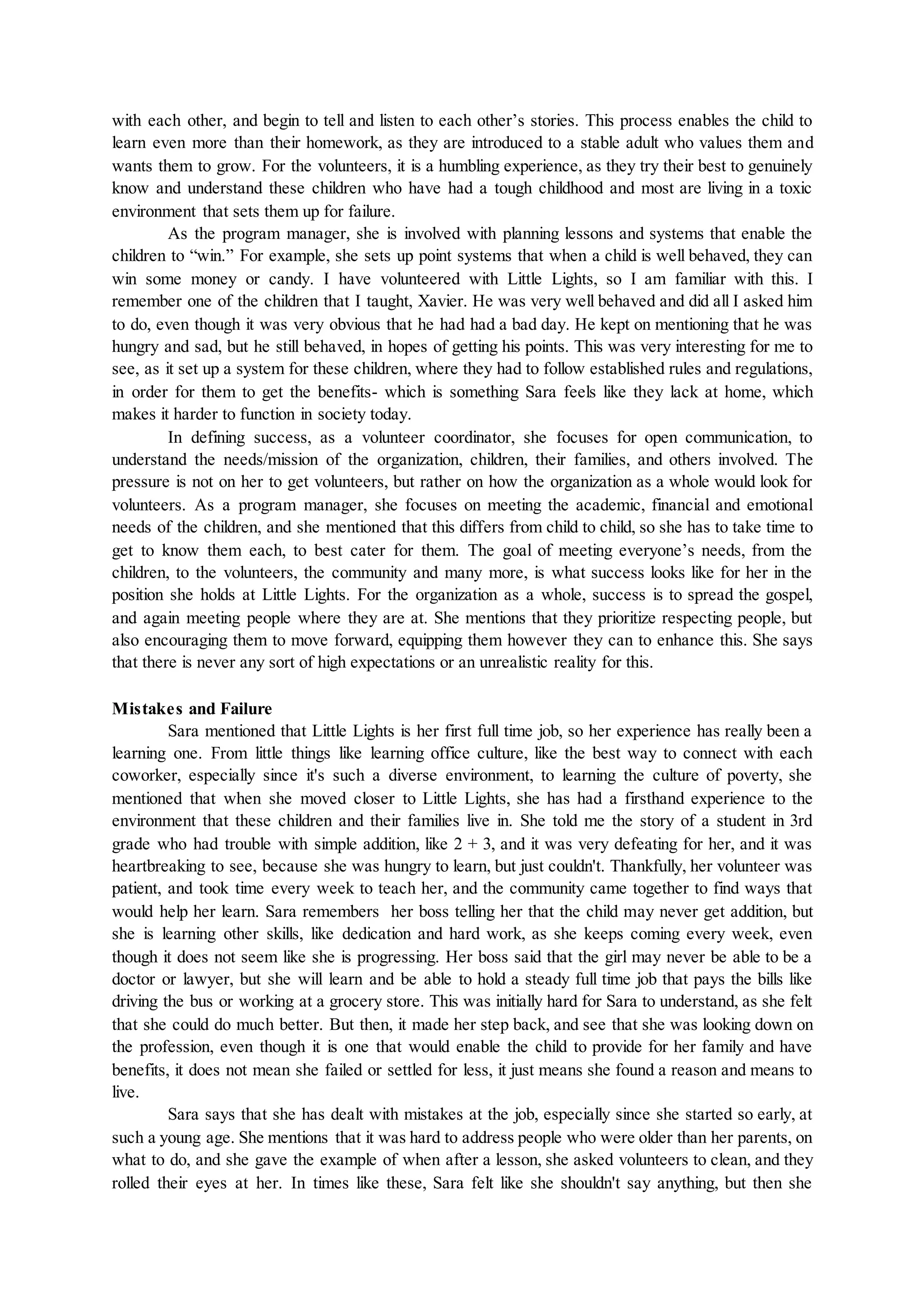 ThePracticeofLeadershipInterviewwithSaraJames | DOCX