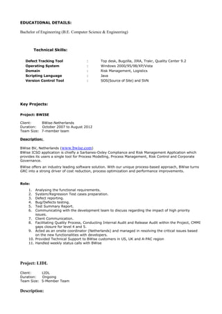 Resume_Pallavi_Updated | DOC | Operating Systems | Computer Software and Applications