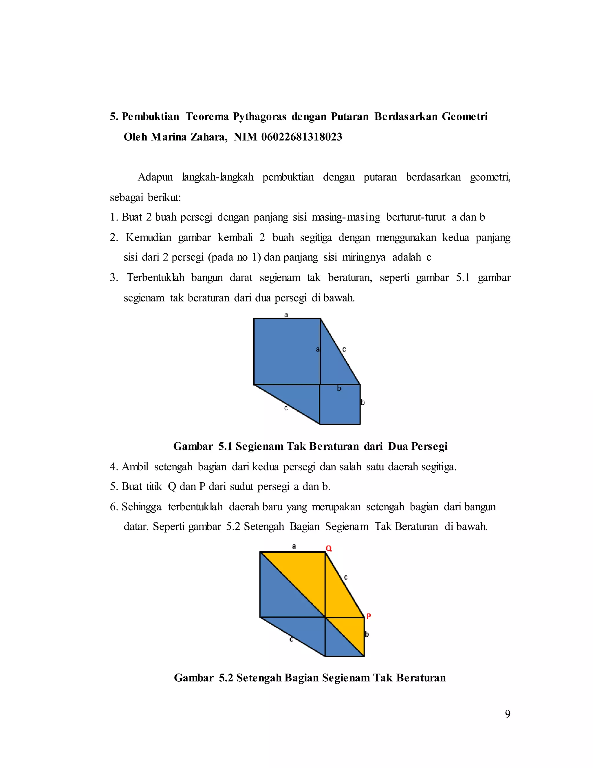 23 Cara Pembuktian Teorema Pythagoras | PDF