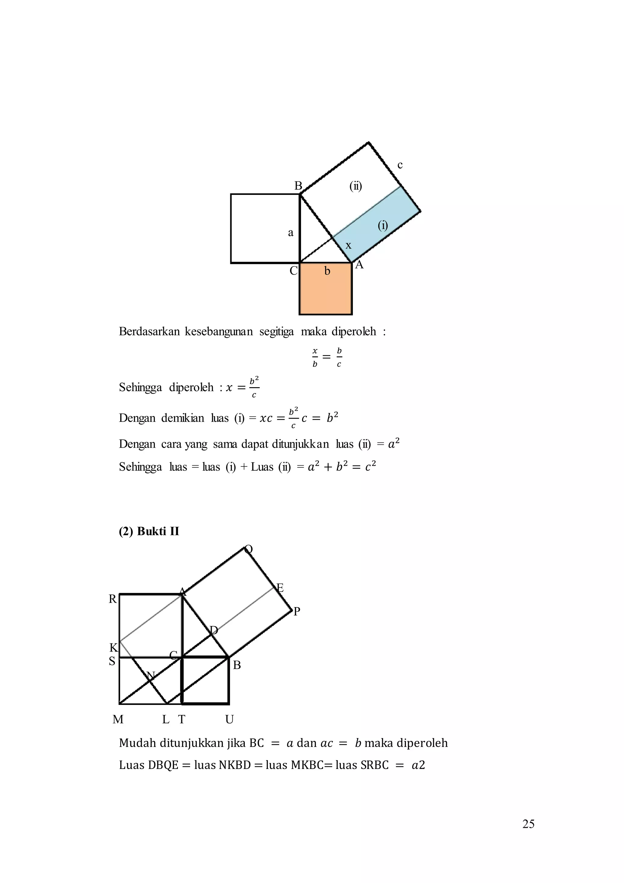 23 Cara Pembuktian Teorema Pythagoras | PDF