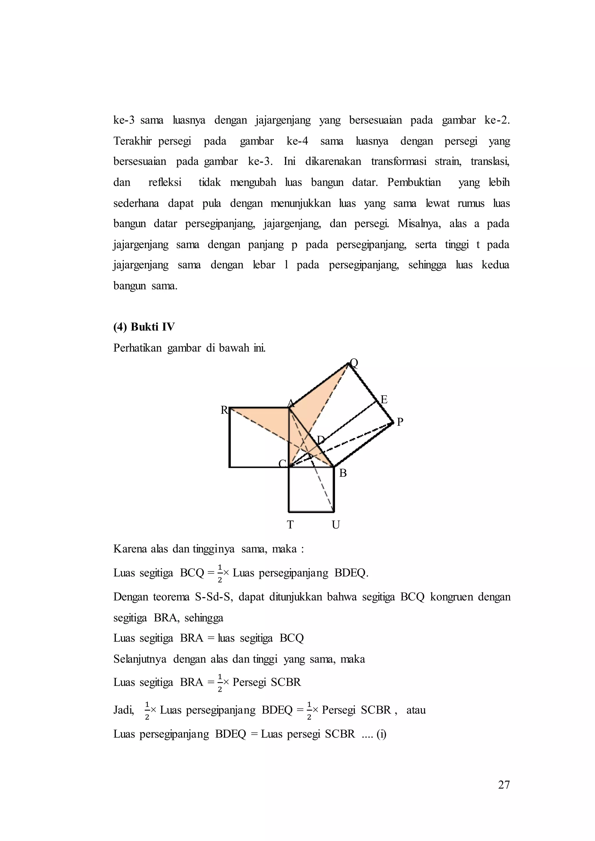 23 Cara Pembuktian Teorema Pythagoras | PDF