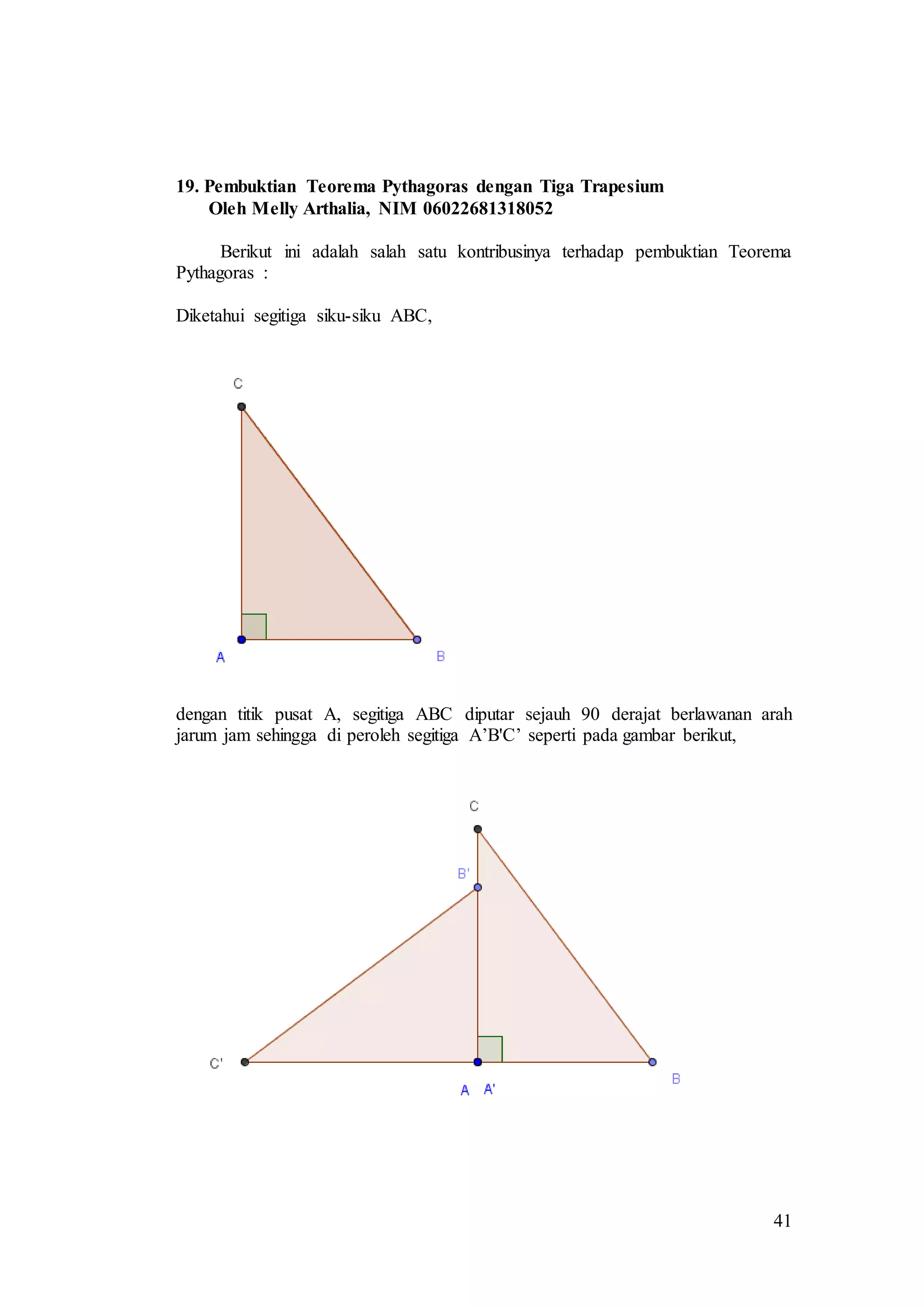 23 Cara Pembuktian Teorema Pythagoras | PDF